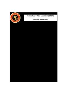 Conflict-of-Interest-Policy-2020-ORSA - Ontario Rural Softball Association