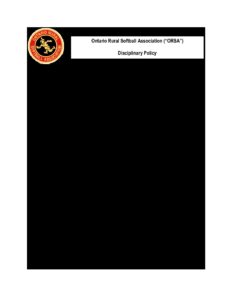 Disciplinary-Policy-2020-ORSA - Ontario Rural Softball Association